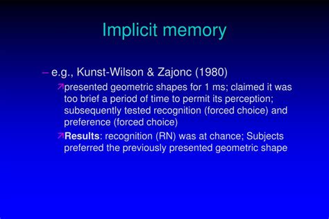 Image result for Implicit Memory Definition