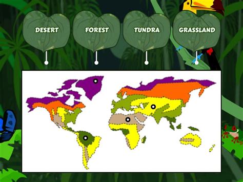 Biomes = world map - Labelled diagram