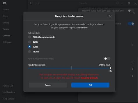 Image result for Best Settings Oculus Resolution
