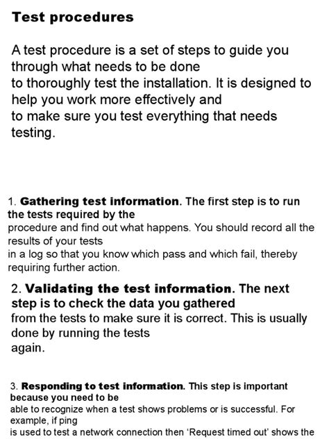 Image result for How to Write a Test Procedure