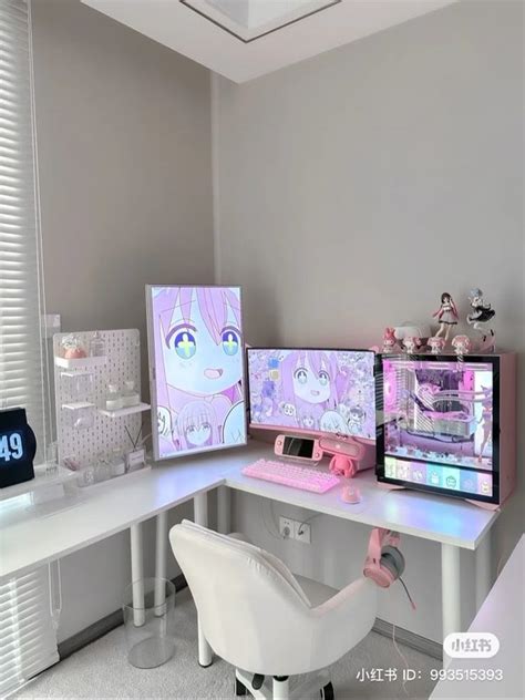 Desk Setup ₊˚ ꢤꢆ₊ ﾟ. | Gaming room setup, Game room design, Room setup