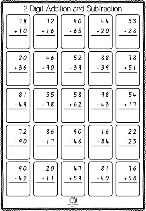 Image result for Two-Digit Addition and Subtraction Worksheet