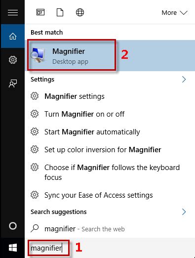 Image result for Show Magnifier in Taskbar