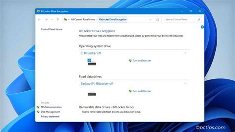 Image result for BitLocker Drive Encryption in Control Panel
