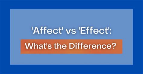 Image result for Affect vs Effect
