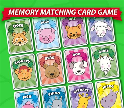 Image result for Large Memory Matching Cards