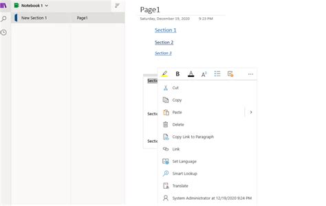 Image result for OneNote Table of Contents Page