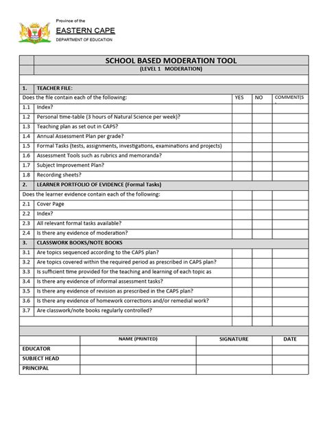 Image result for Assessment Moderation Plan Example