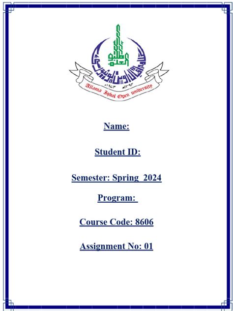 Image result for AIOU Solved Assignment Spring 2024