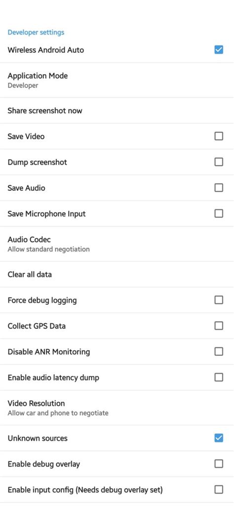 Image result for Android Auto Developer Settings