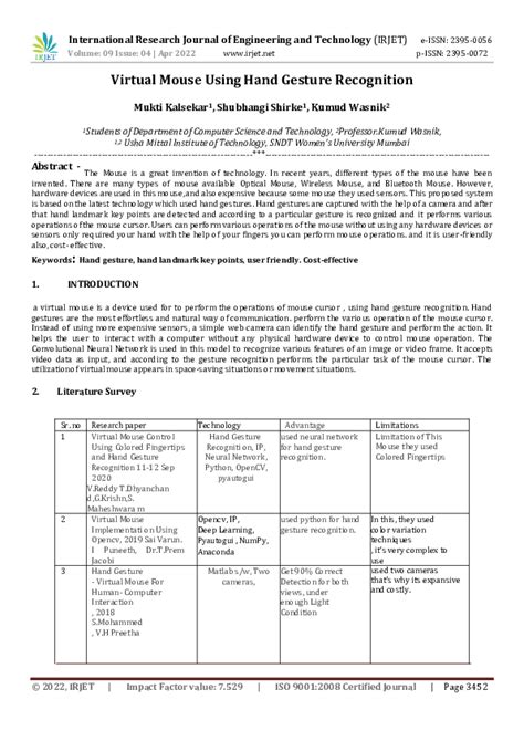 Image result for Virtual Mouse Using Hand Gestures