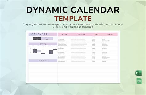 Image result for Dynamic Calendar Excel