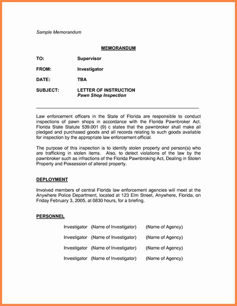 Image result for Memorandum for Record Example