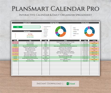 Image result for Interactive Calendar Excel