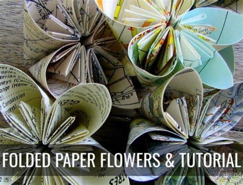 Image result for Folded Paper Flower Tutorial