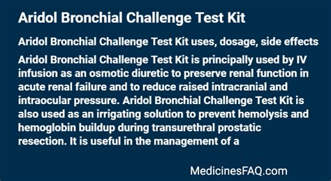 Image result for Bronchial Challenge Test Procedure