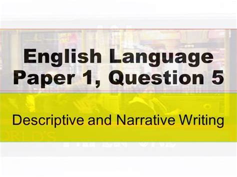 Image result for English Language Paper 1 Edexcel Creative Writing Picture Examples