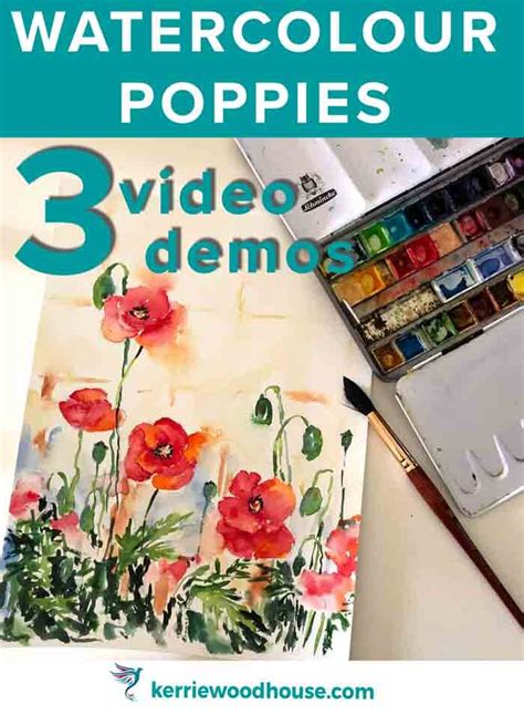Image result for Watercolour Poppies Tutorial