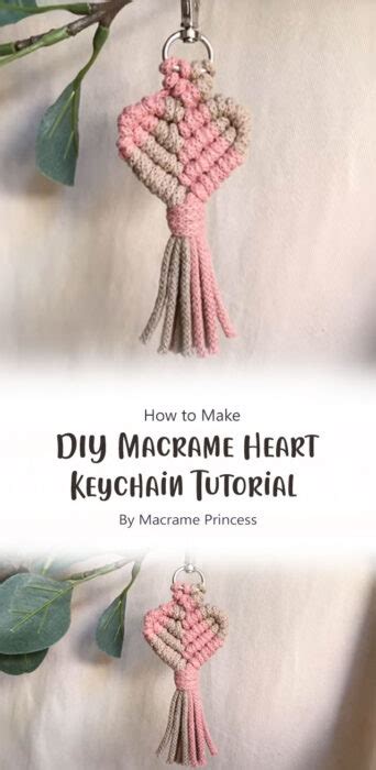Image result for Heart Macrame Keychain Tutorial