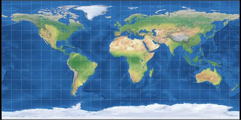 Image result for Equirectangular Earth Map