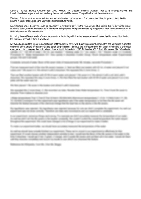 Image result for Full Lab Report Example