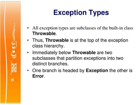 Image result for Define Exception and Its Types