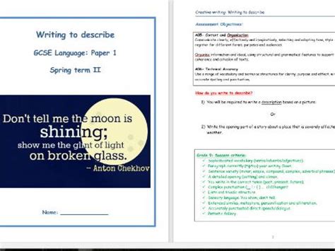 Image result for English Language Paper 1 Edexcel Creative Writing Picture Examples