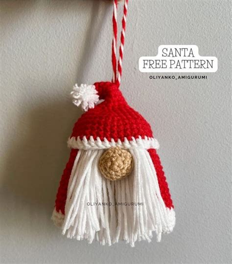 Image result for Crochet Santa Pin Pattern-Free