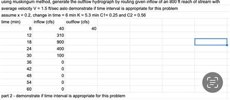 Image result for Muskingum Routing Method Example