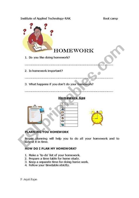 Image result for Homework Top Tips