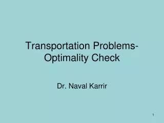 Image result for Check for Optimality Transportation Problem