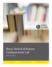 Image result for Basic Switch Configuration Lab