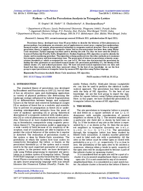 Image result for Percolation Python