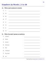 Number Words 11-20 Worksheets - Tree Valley Academy - Worksheets Library