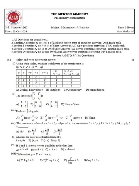 Image result for Grade 12 Math Practice Test