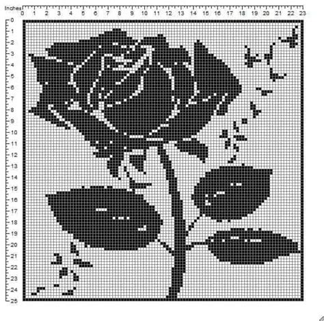 Image result for Filet Crochet Flower Pattern