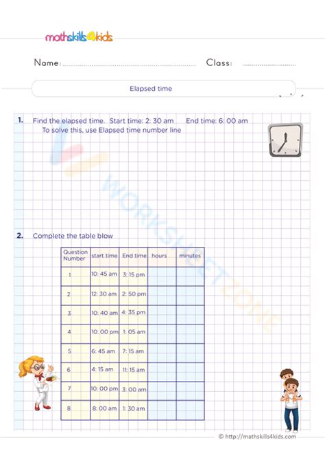 Image result for Elapsed Time Clock Worksheet