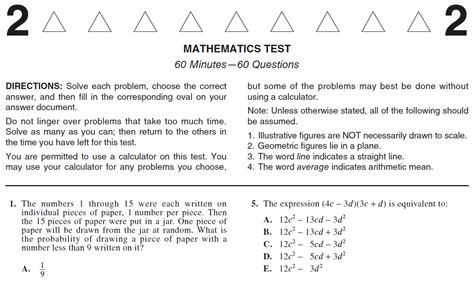 Image result for Act Math Practice Test