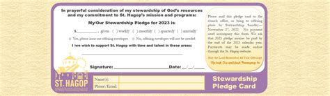Image result for Stewardship Pledge Card Examples