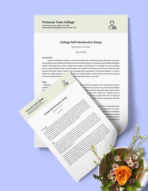 Image result for Example of Self Introduction Essay