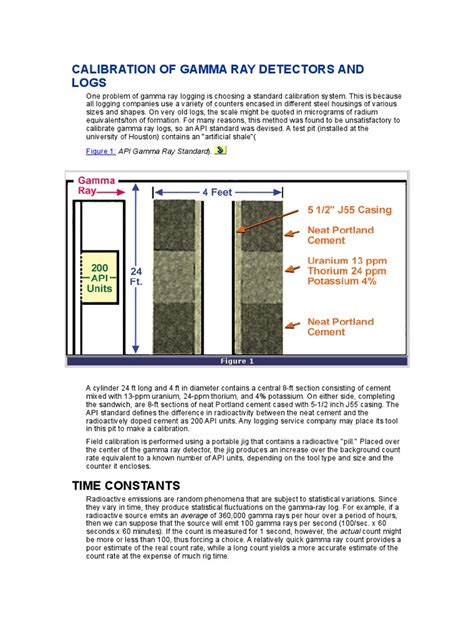 Calibration of Gamma Ray Detectors and Logs | PDF | Gamma Ray ...