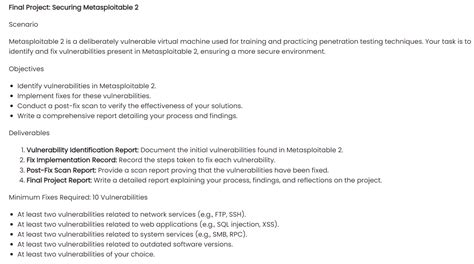 Solved Scenario Metasploitable 2 is a deliberately | Chegg.com