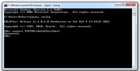 Image result for Oracle SQL Command Prompt