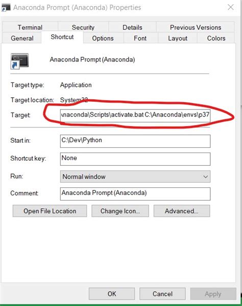 How to change default Anaconda python environment - Stack Overflow