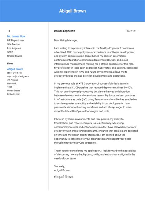 Image result for DevOps Engineer Cover Letter Examples