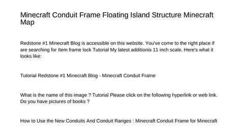 Image result for Conduit Formation Minecraft