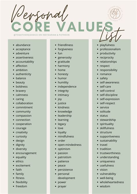 Image result for Life Values List