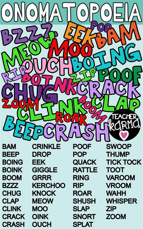 Image result for Descriptive Sound Words