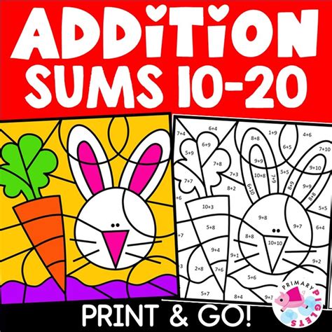 Image result for Easter Addition Color by Number