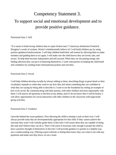 Image result for Competency Statement 4